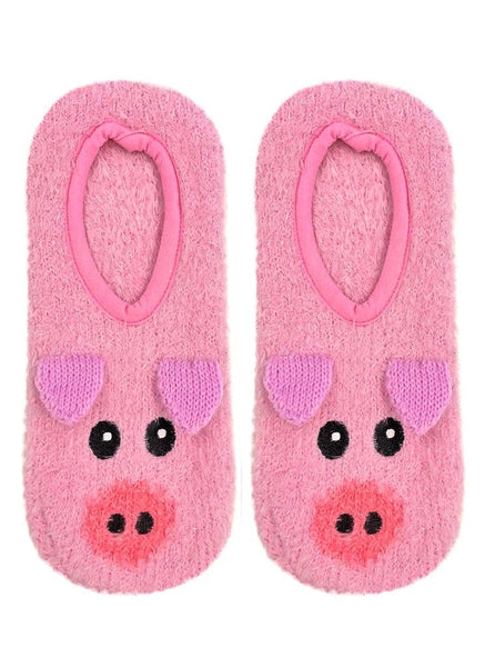 Fuzzy Pig Slippers – Purple Doorknob Inc
